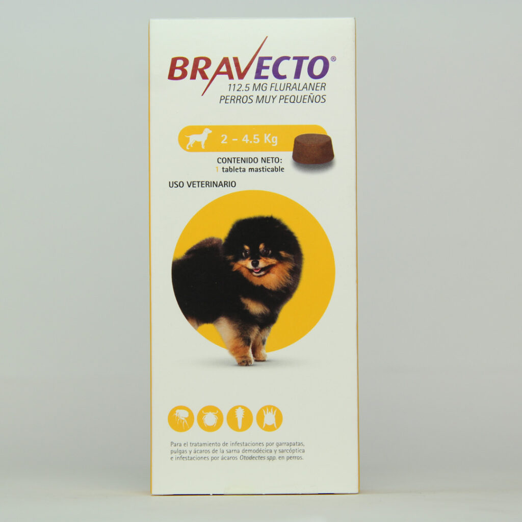 BRAVECTO 2 - 4.5 KG. 1 TABLETA - Mascotijos