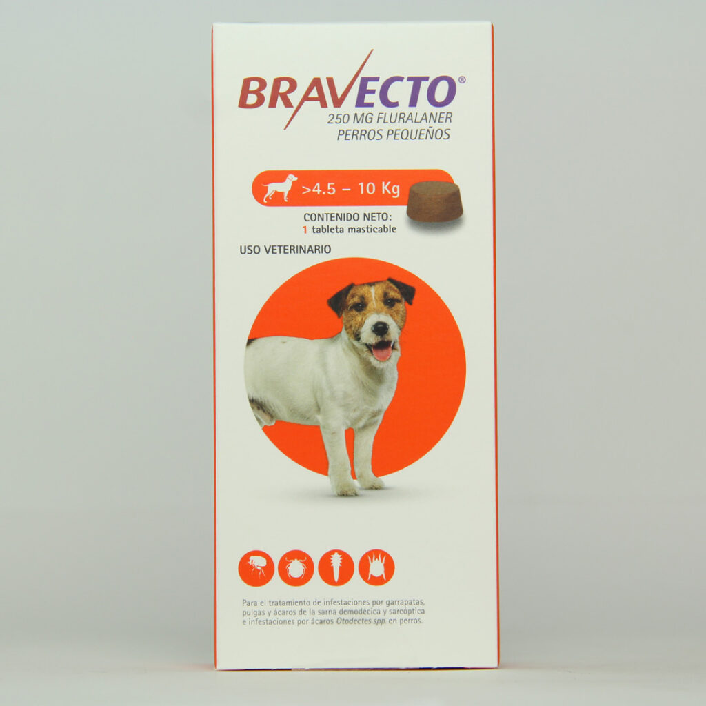 BRAVECTO 4.5 - 10 KG. 1 TABLETA - Mascotijos